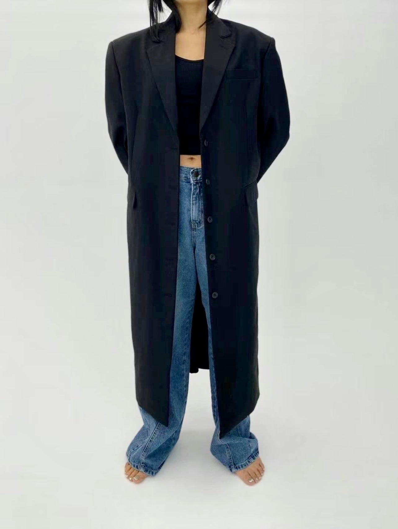 Azar Oversized Coat | Black – AMR LONDON